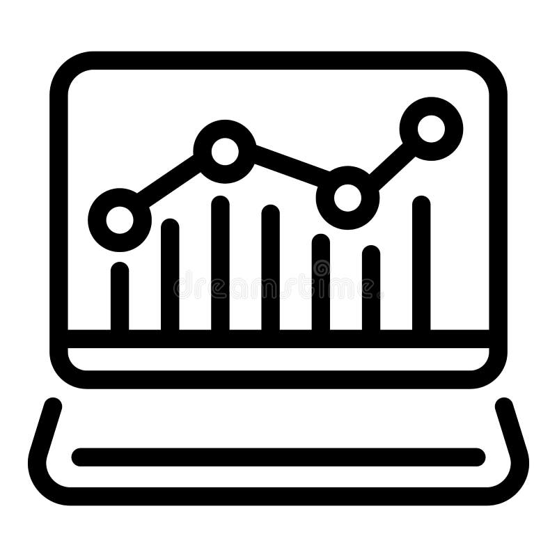 Graph on Laptop Analyzing Business Data on a Laptop, AI Generative ...
