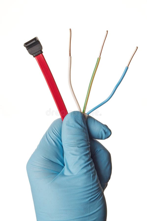 Engineer Hand And Cable Picture. Image: 9476668