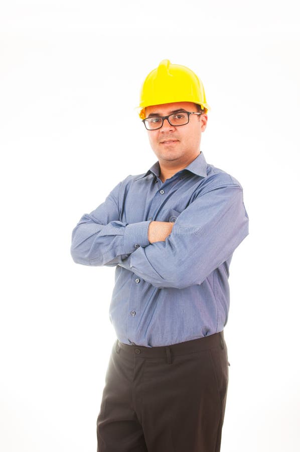 Engineer with helmet stock image. Image of professional - 68347453