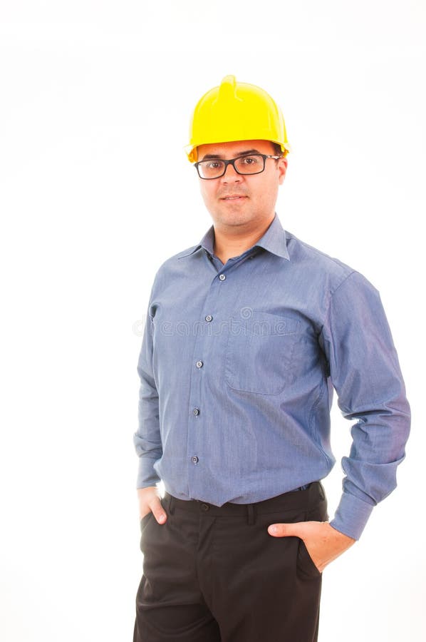 Engineer with helmet stock photo. Image of construction - 68348016