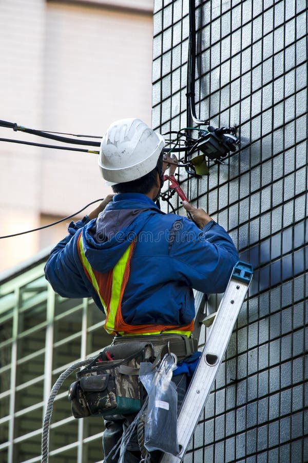 Engineer, Highrise Facade, Cable Engineering, Security, Editorial Photo ...
