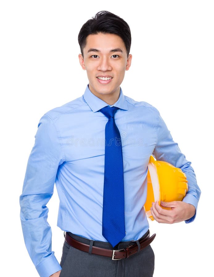 Engineer Hold with Yellow Helmet Stock Image - Image of equipment, hard ...