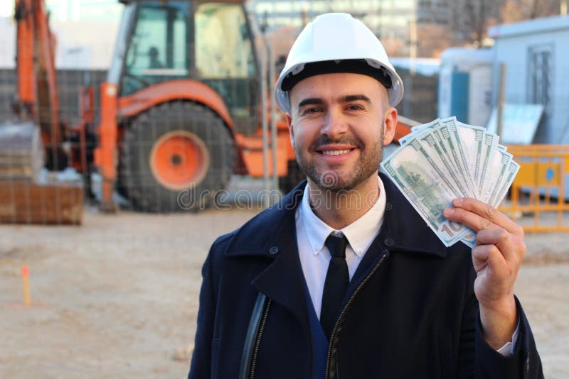 615 Construction Worker Holding Money Stock Photos - Free & Royalty ...