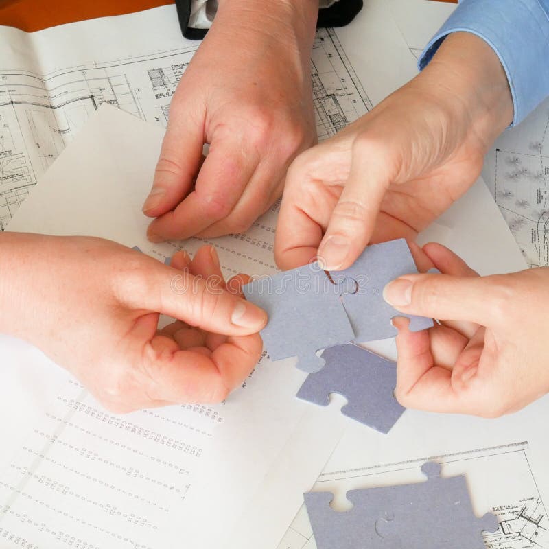 Engineer Holding Pen Pointing Equipment Architects on Desk with a ...