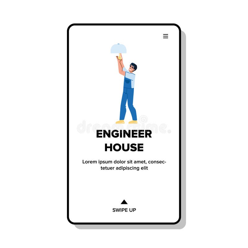 Engineer house vector stock illustration. Illustration of desk - 270374196