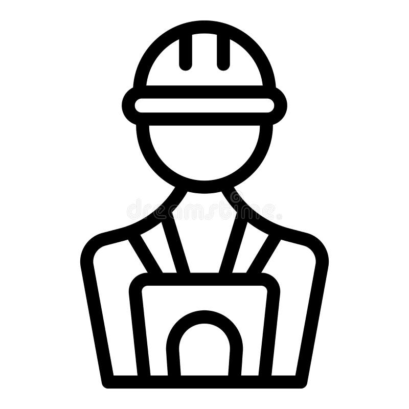 Engineer Icon Outline Vector. Worker Process Stock Vector ...