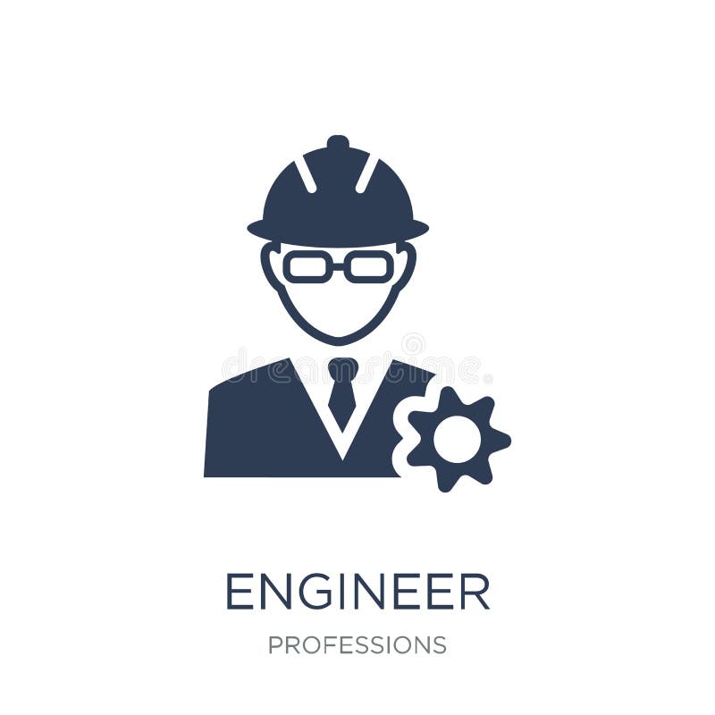 Engineer Icon. Trendy Flat Vector Engineer Icon on White Background ...