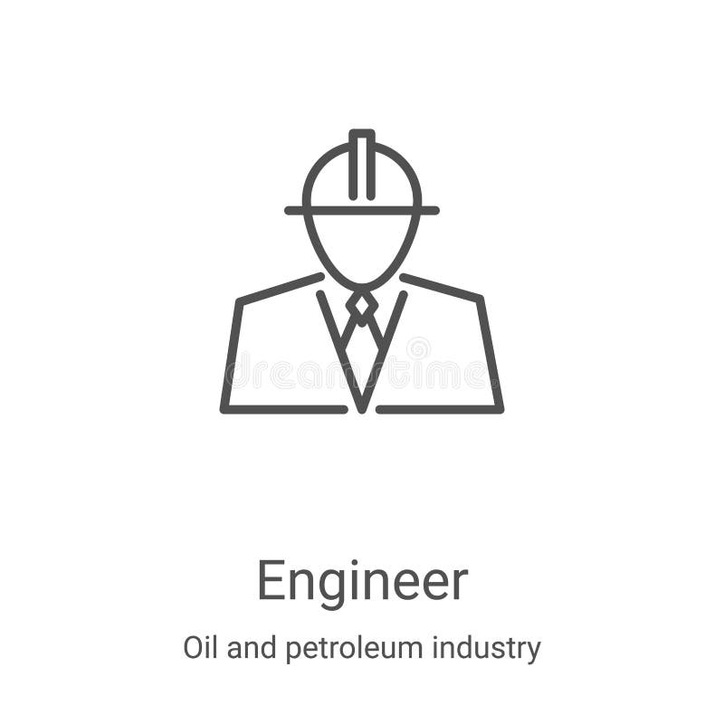 Engineer Icon Vector From Profession Avatar Collection Thin Line Engineer Outline Icon Vector