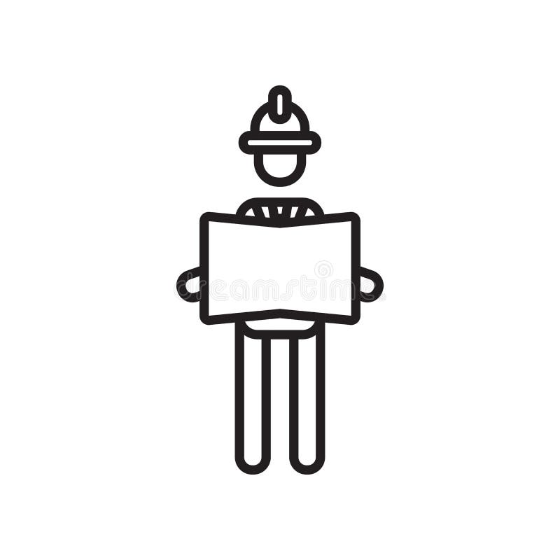 Engineer Icon Vector Sign and Symbol Isolated on White Background ...