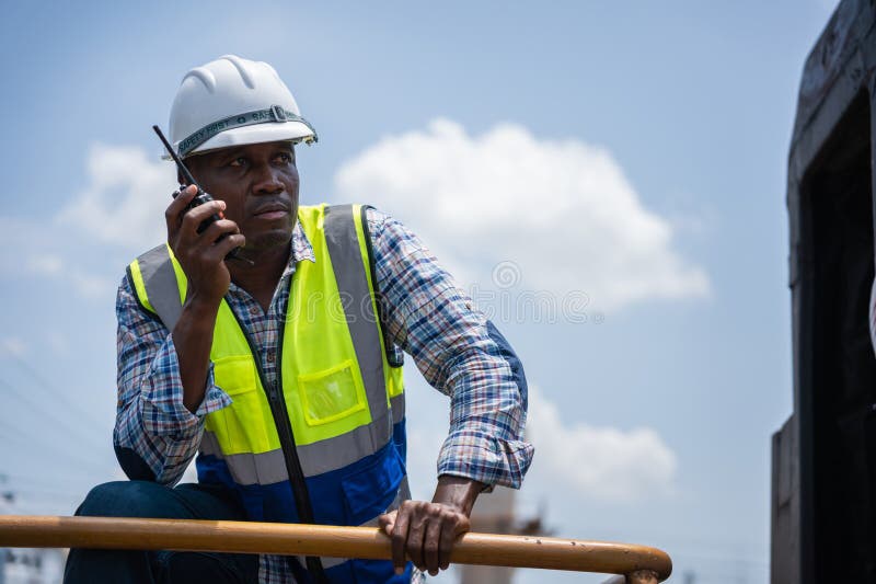 Freight Construction Elevator Ascends To Top of a Skyscraper. Temporary ...