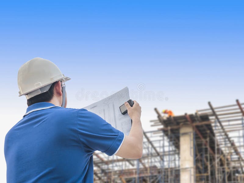 Engineer is Inspecting His Work Stock Photo - Image of white, hardhat ...