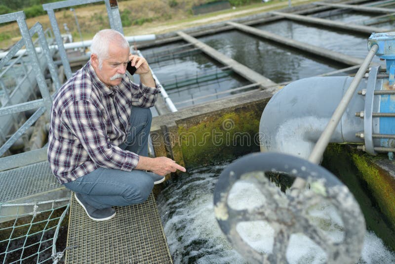 Engineer Inspecting Water Level Stock Image - Image of reserve, lock ...