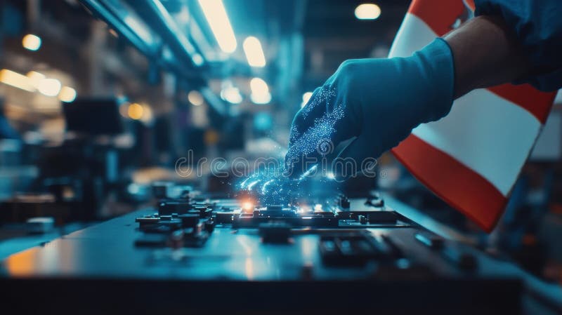 Engineer Installing Microchip on Motherboard Using Innovative ...