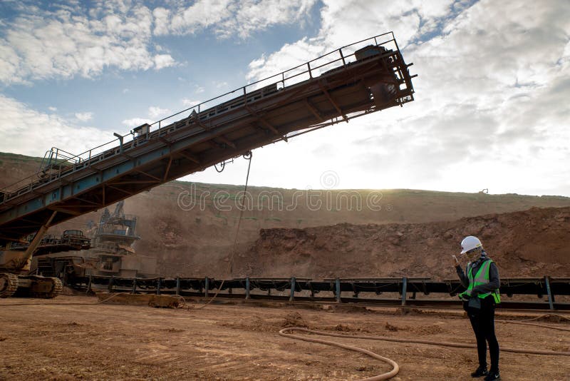 Engineer Isolated in Mine Pits Editorial Image - Image of plant, coal ...