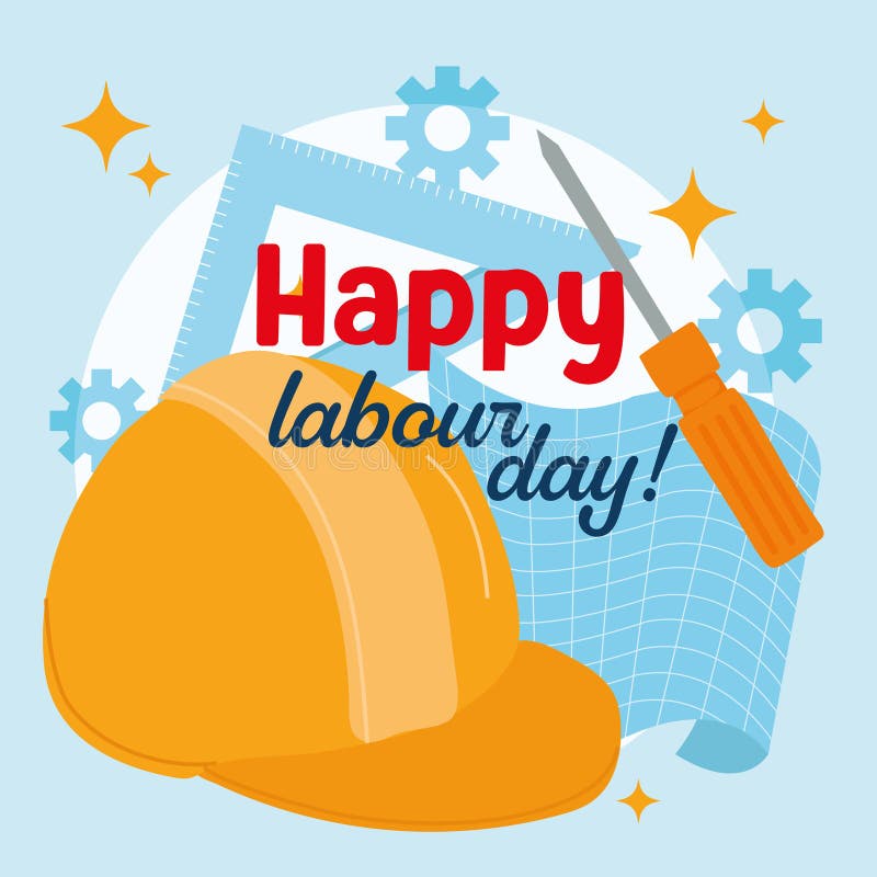 Engineer Labour Day Tools Art. Vector Stock Vector - Illustration of ...