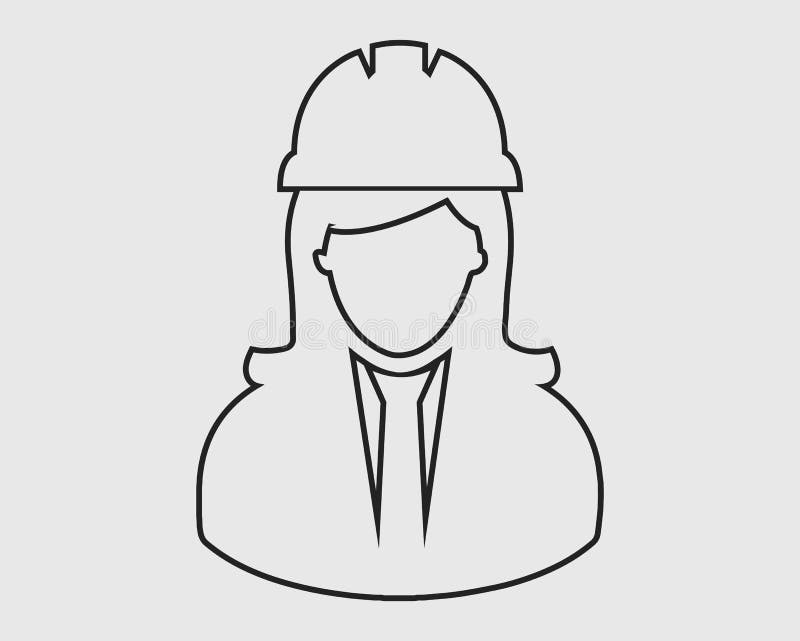 Engineer line Icon . stock vector. Illustration of element - 135707504