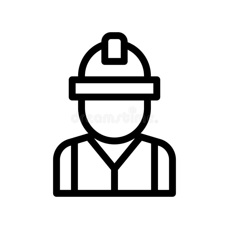 Engineer Line Icon Illustration Vector Graphic Stock Vector ...