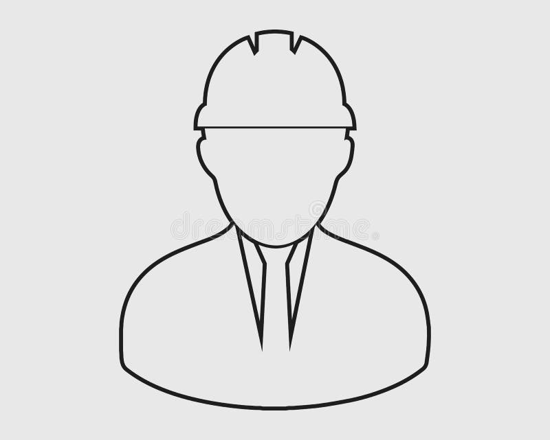 Engineer line Icon . stock vector. Illustration of builder - 135707482