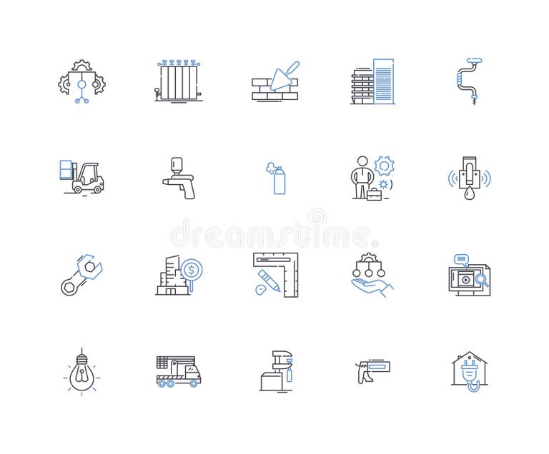 Engineer Line Icons Collection. Innovator, Designer, Builder, Creator, Problem-solver, Optimizer ...