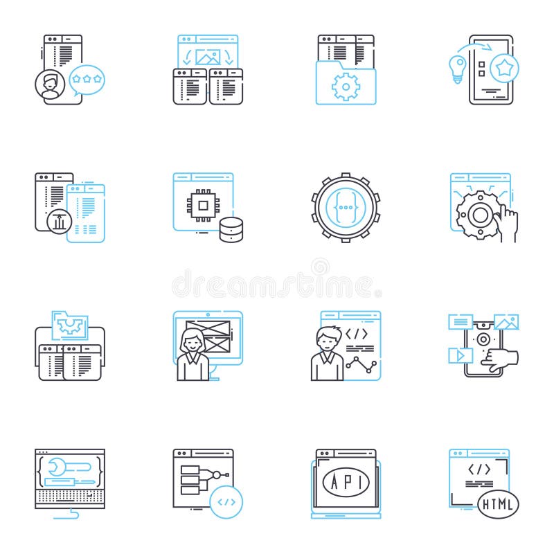 Engineer Linear Icons Set. Innovation, Precision, Design, Problem ...