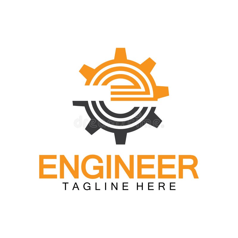 Engineer Logo Design, Letter E Gear Logo, Engineer Logo with Letter E ...