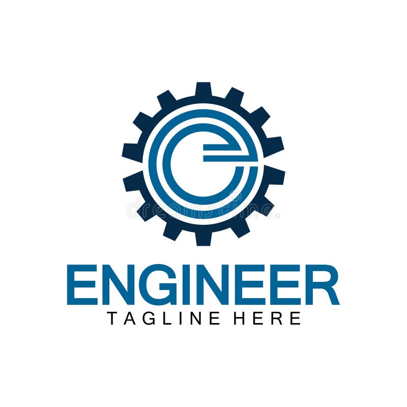 Engineer Logo Design, Letter E Gear Logo, Engineer Logo with Letter E ...