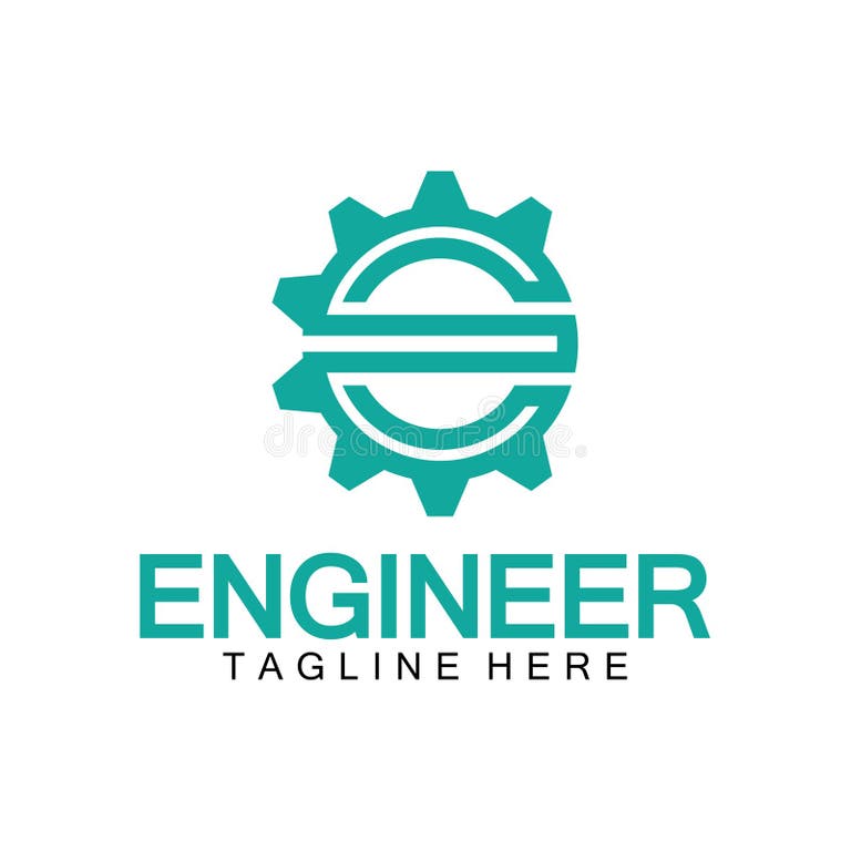 Engineer Logo Design, Letter E Gear Logo, Engineer Logo with Letter E ...