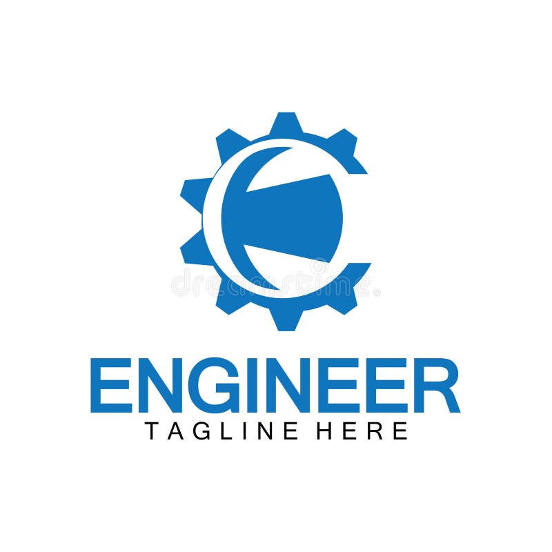 Engineer Logo Design, Letter E Gear Logo, Engineer Logo with Letter E ...