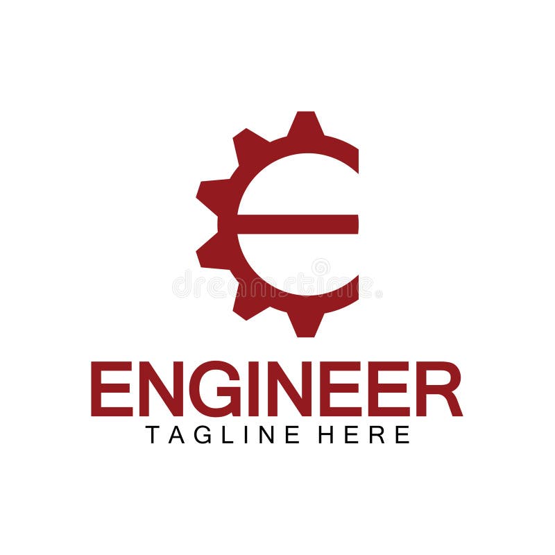 Engineer Logo Design, Letter E Gear Logo, Engineer Logo with Letter E ...