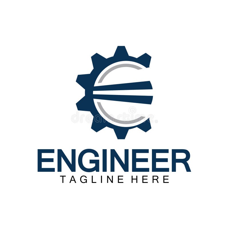 Engineer Logo Design, Letter E Gear Logo, Engineer Logo with Letter E ...
