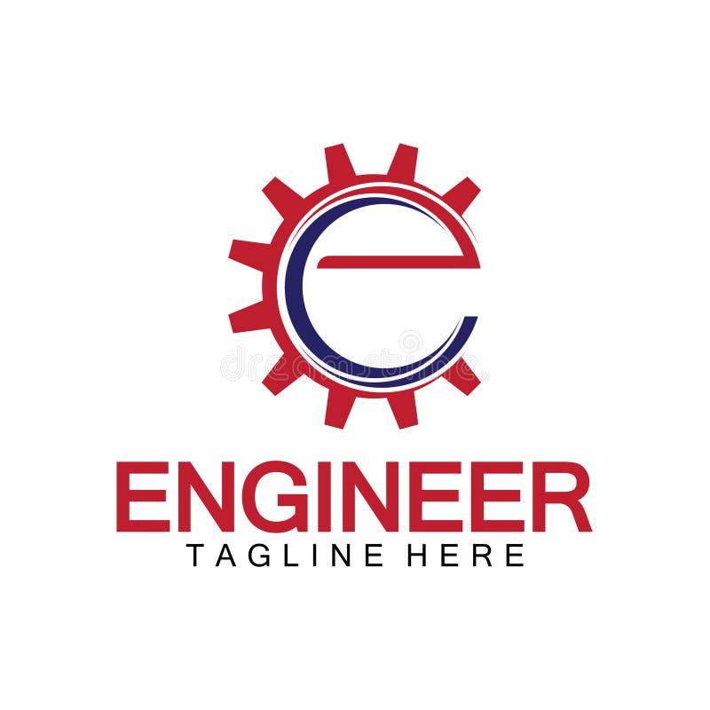 Engineer Logo Design, Letter E Gear Logo, Engineer Logo with Letter E ...
