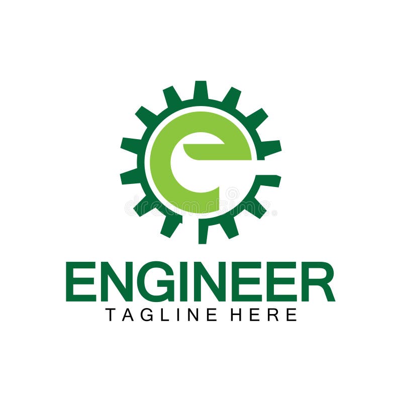 Engineer Logo Design, Letter E Gear Logo, Engineer Logo with Letter E ...