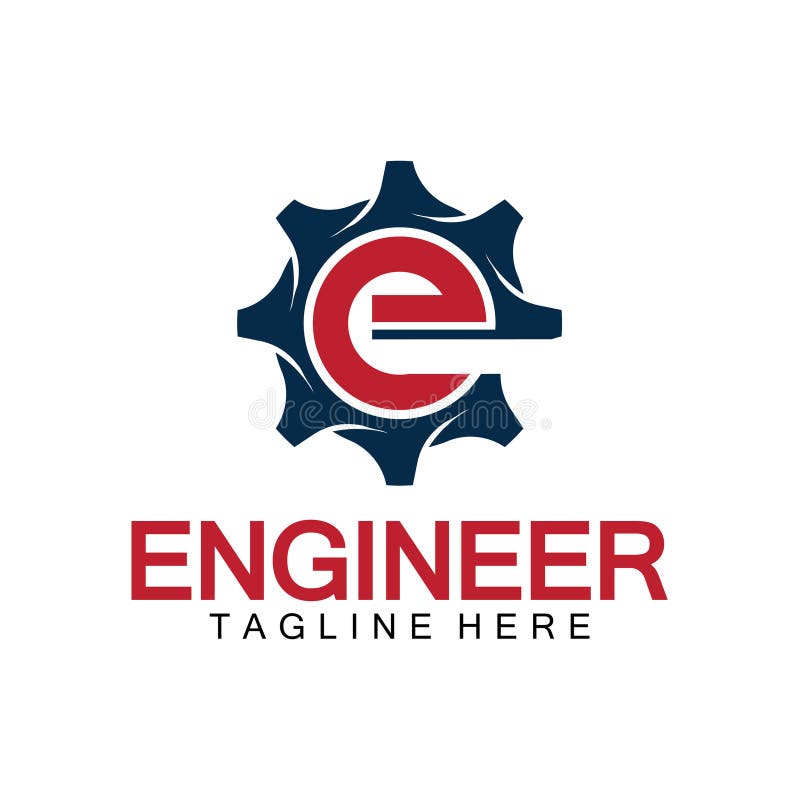 Engineer Logo Design, Letter E Gear Logo, Engineer Logo with Letter E ...