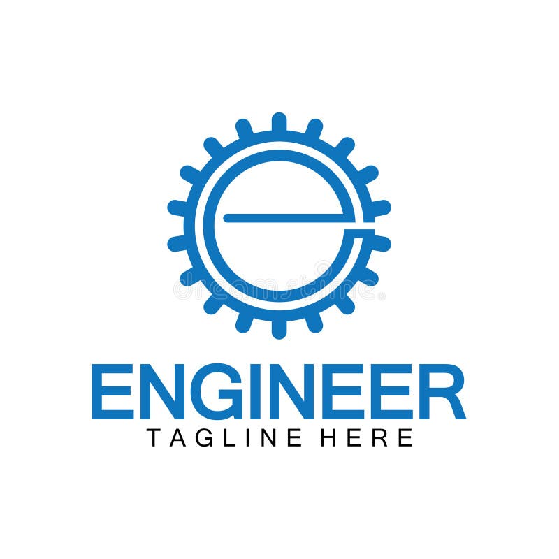 Engineer Logo Design, Letter E Gear Logo, Engineer Logo with Letter E ...