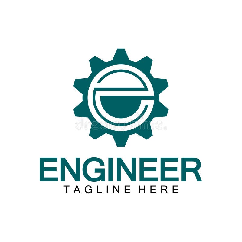 Engineer Logo Design, Letter E Gear Logo, Engineer Logo with Letter E ...
