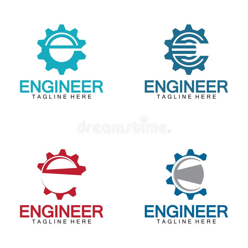 Engineer Logo Design, Letter E Gear Logo, Engineer Logo with Letter E ...