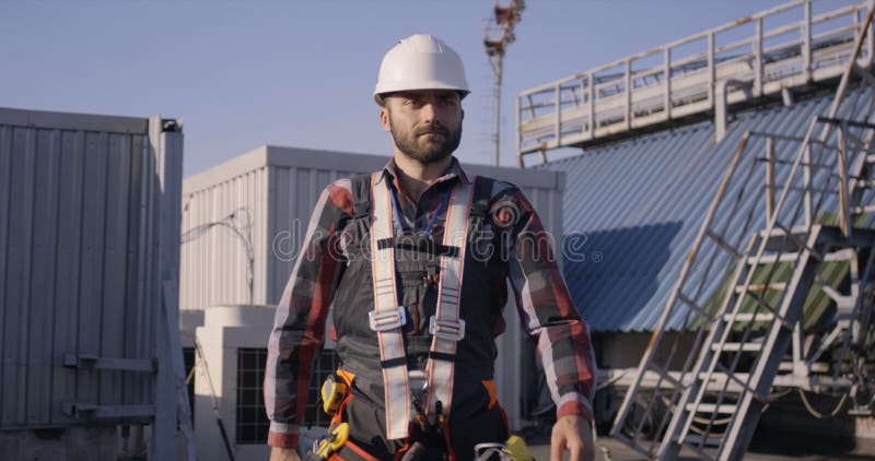 Engineer looking at camera stock image. Image of outdoors - 192299485