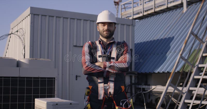 Engineer looking at camera stock photo. Image of engineer - 192299492