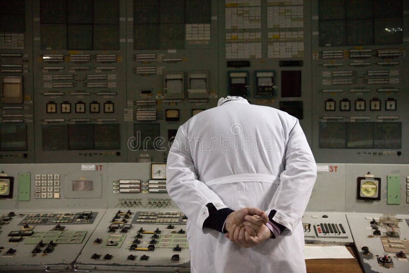 Engineer Looking at the Control Panel Stock Photo - Image of interior ...