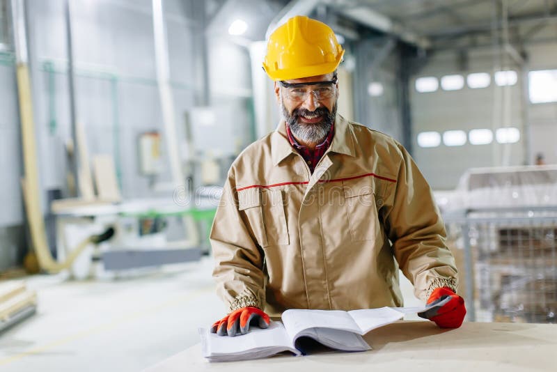 Engineer Looking at Plan in the Factory Stock Image - Image of foreman ...