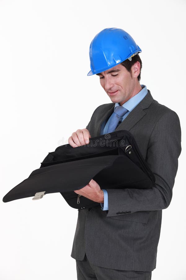 Engineer Looking for Something Stock Image - Image of locating, hard ...