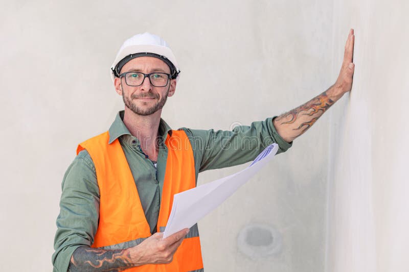 Engineer Male Construction Builder. Portrait Profile Professional ...