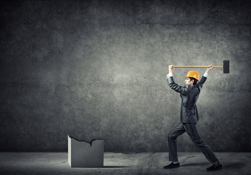 Engineer Man Break Stone Stock Photos - Free & Royalty-Free Stock ...