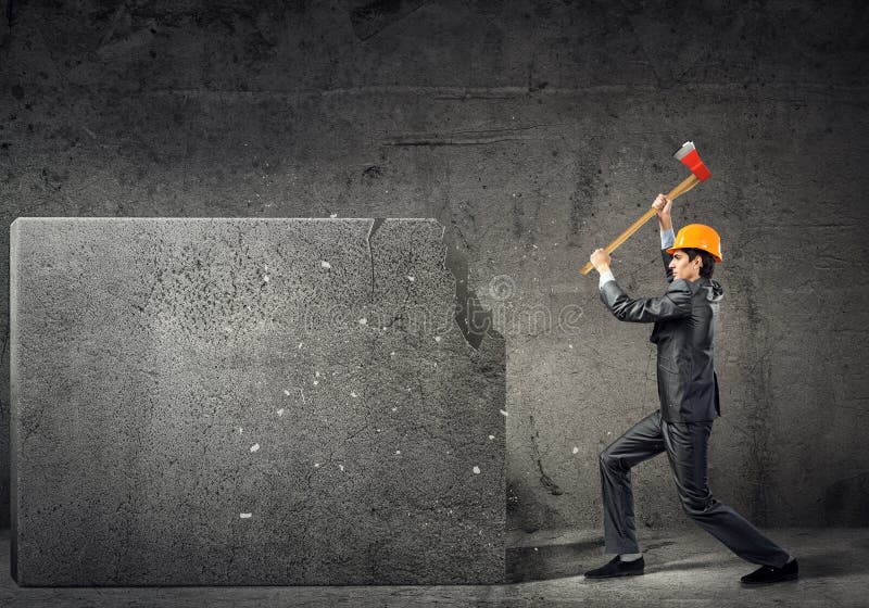 Engineer Man Break Stone Stock Photos - Free & Royalty-Free Stock ...