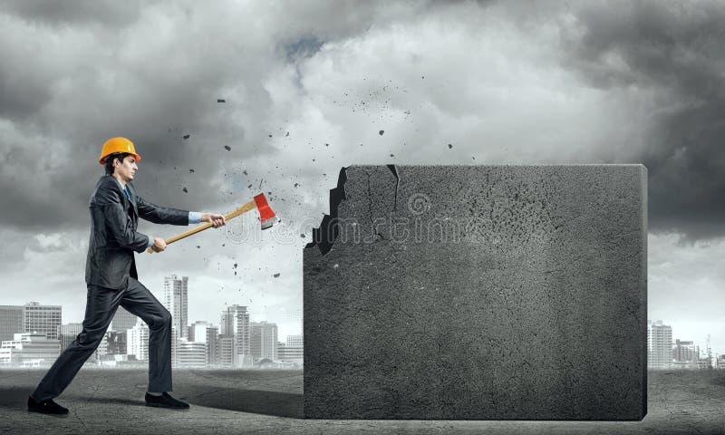 Engineer Man Break Stone Stock Photos - Free & Royalty-Free Stock ...