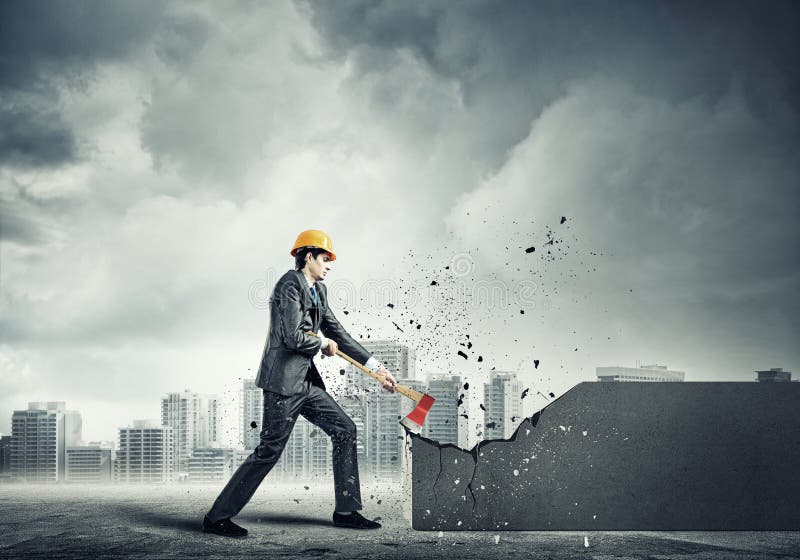 Engineer Man Break Stone Stock Photos - Free & Royalty-Free Stock ...