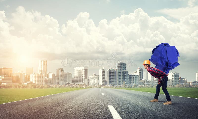 Engineer man carry load stock photo. Image of carry - 283154990