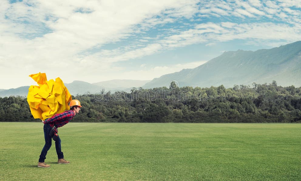 Engineer man carry load stock image. Image of creativity - 93188809