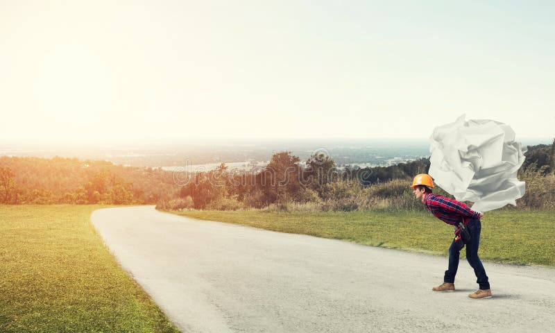 Engineer man carry load stock image. Image of uniform - 108204965