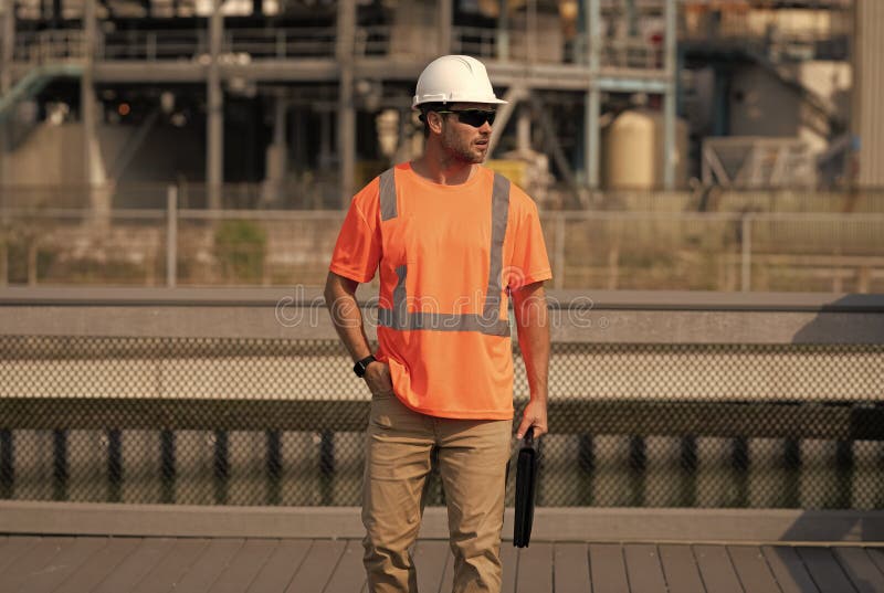 Engineer Man at Construction Site. Engineer Man at Construction Site ...